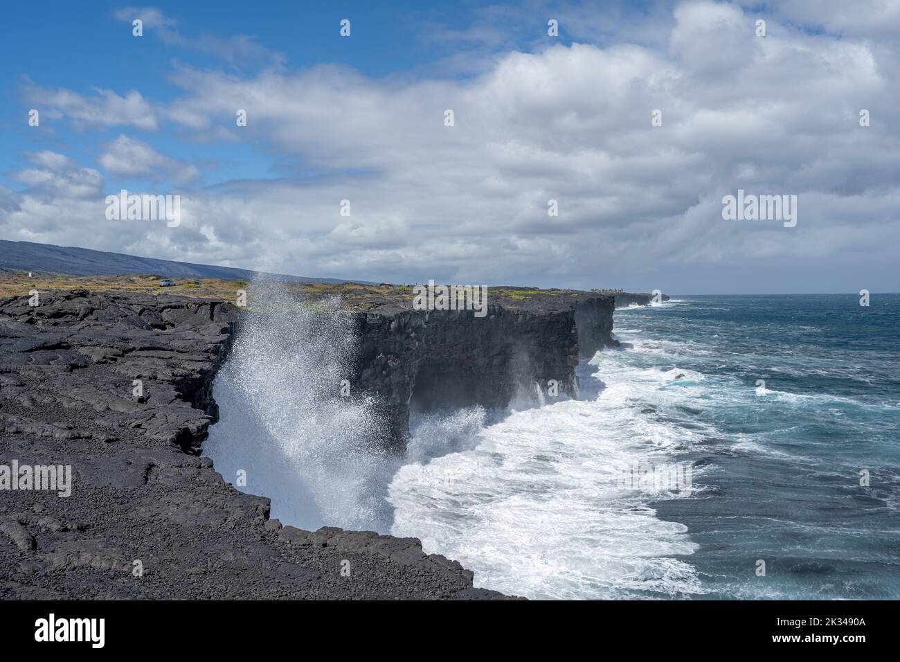Pacific Coast, Chain of Craters Road, Hawaii Volcanoes National Park ...