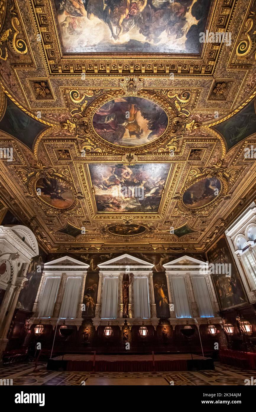 Scuola Grande di San Rocco, Sala Capitolare (Plenary Hall) or Sala ...