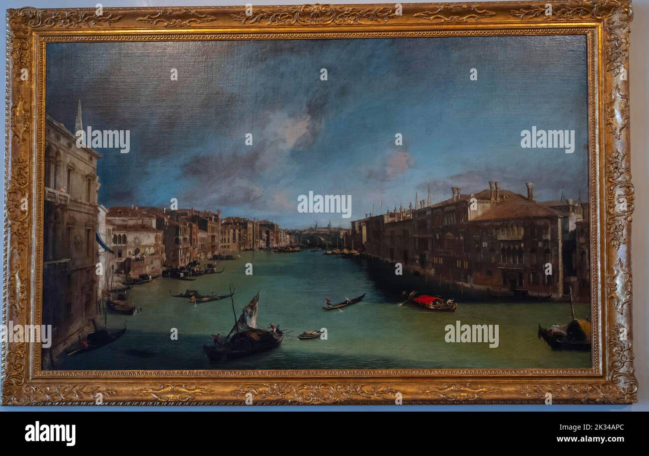Painting by Giovanni Antonio Canal, called Canaletto, Il Canal Grande ...