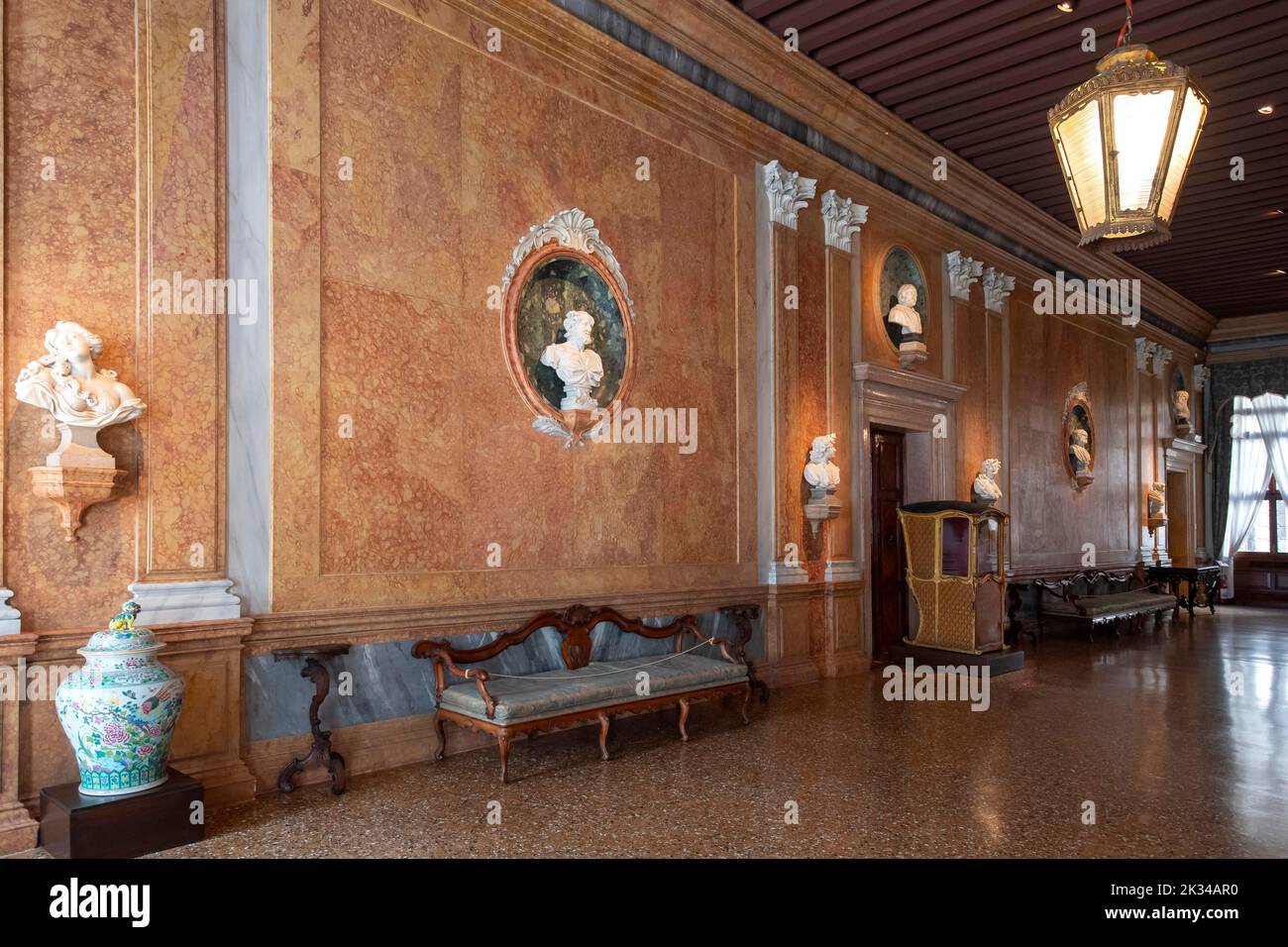 Marble Hall, Ca' Rezzonico, Palace, Museo del Settecento Veneziano ...