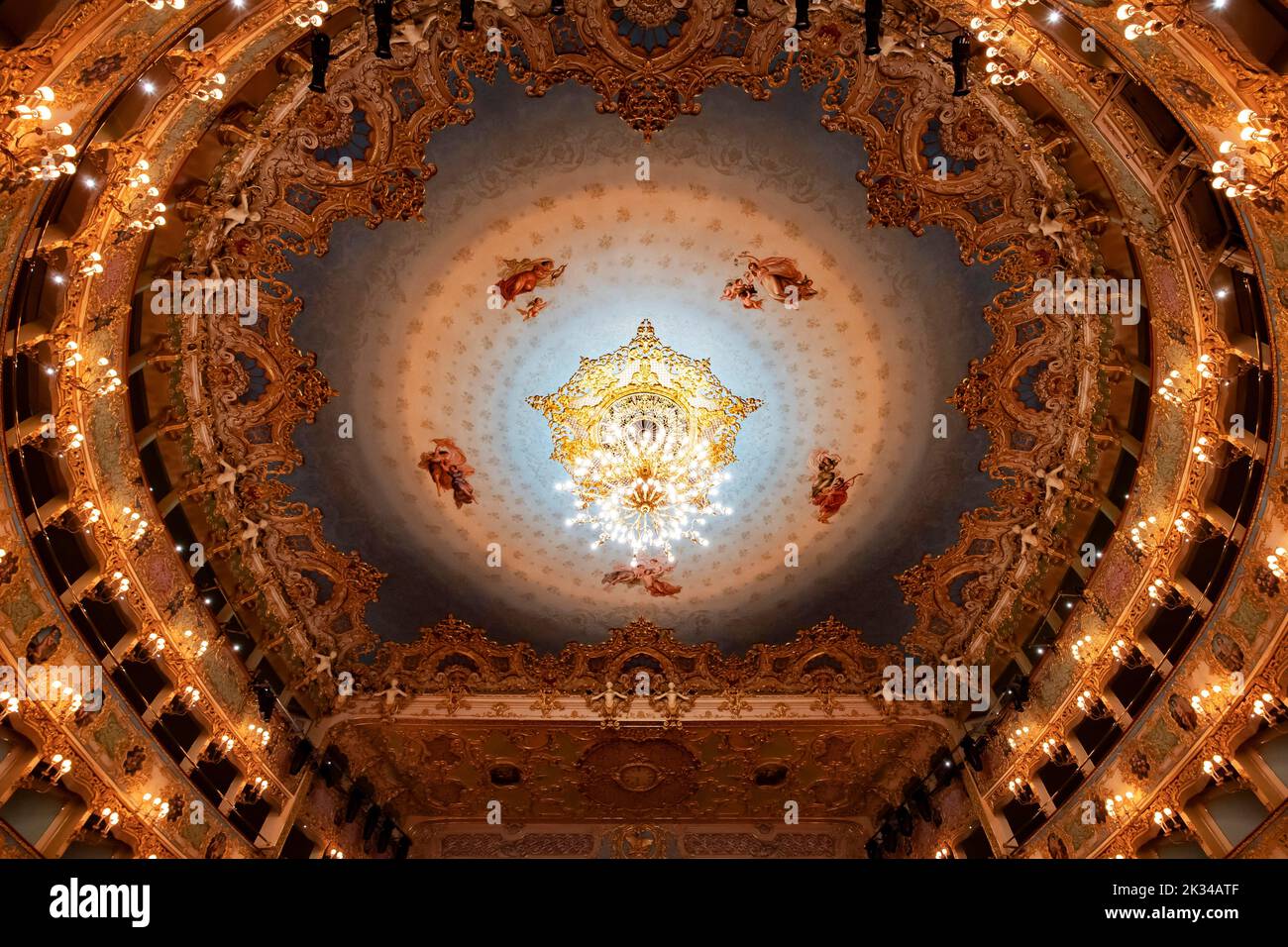 Interior view, theatre, Teatro La Fenice, Venice, Veneto, Italy Stock ...