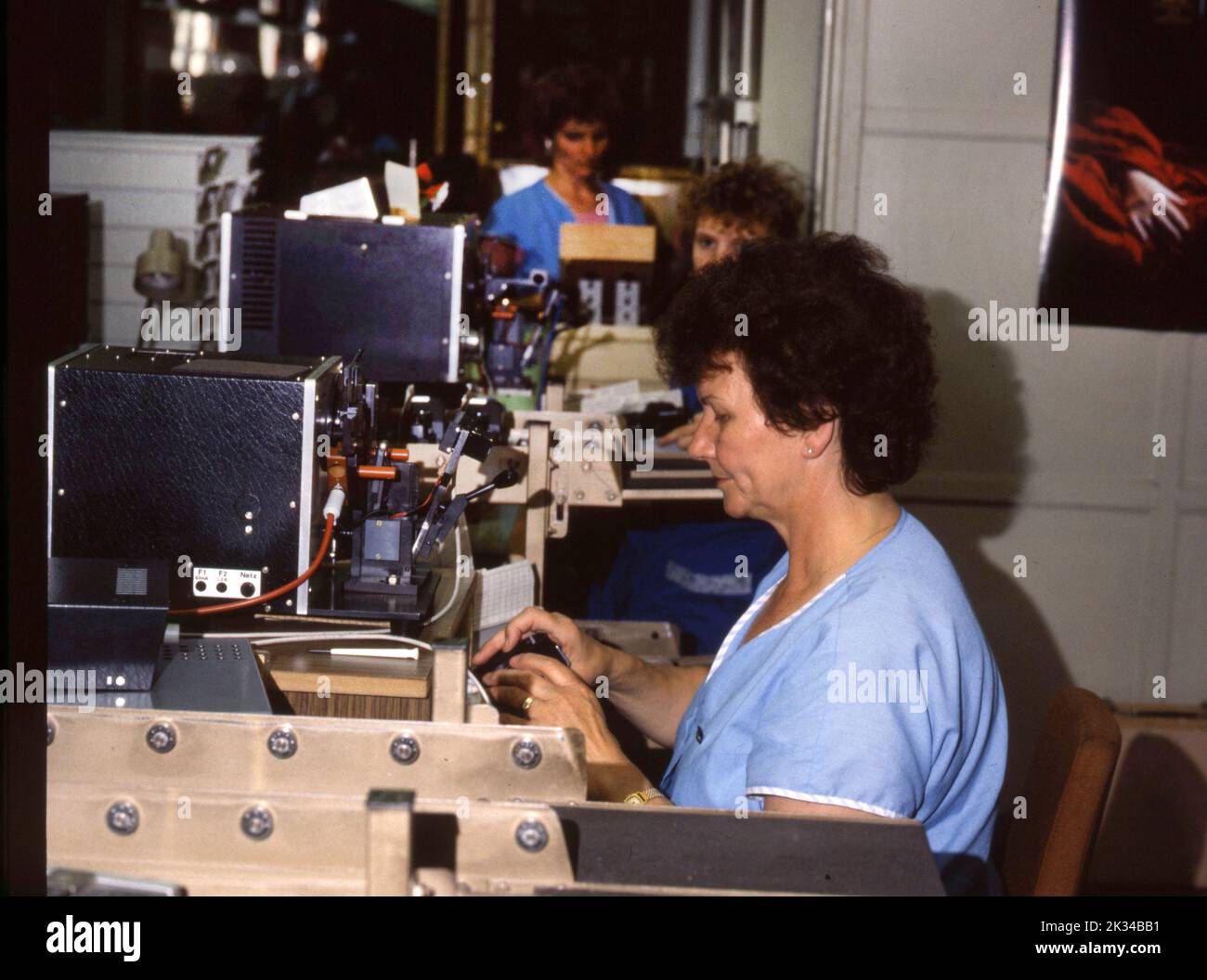 Dresden. The city and the Pentacon camera factory during a visit on 10 ...
