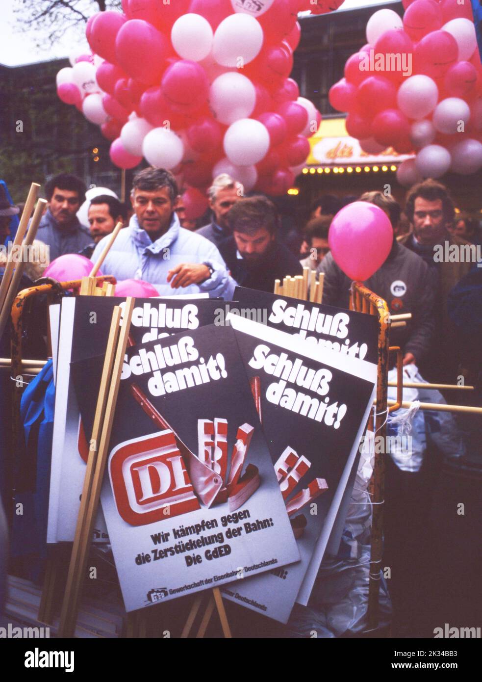 Dortmund. The German Railway Union (GED) demonstrates for job ...