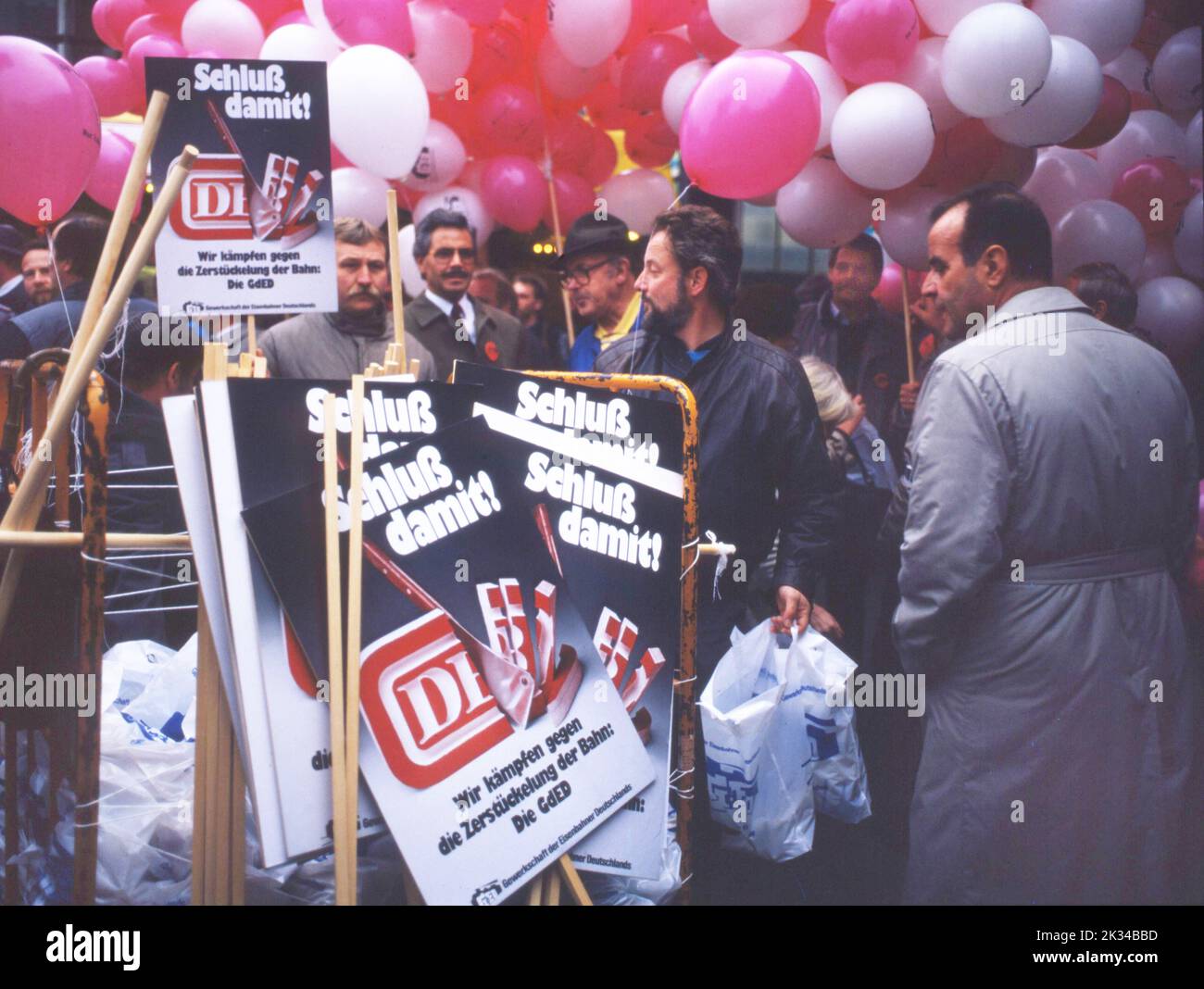 Dortmund. The German Railway Union (GED) demonstrates for job ...