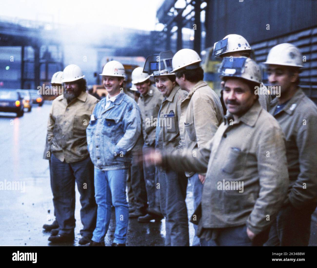 Bochum. Krupp Works. Steelworkers. ca. 1988-9 Stock Photo - Alamy