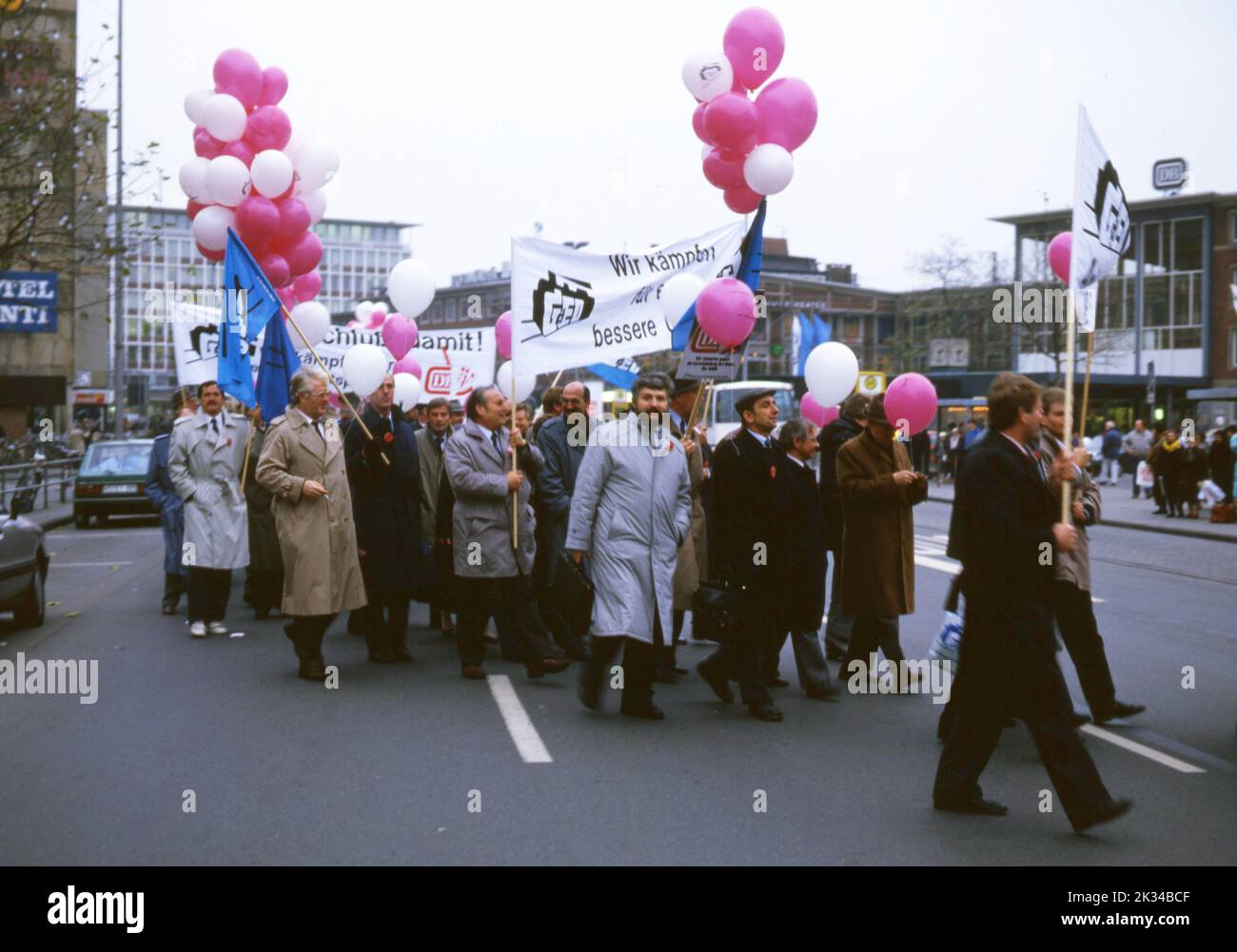 Dortmund. The German Railway Union (GED) demonstrates for job ...