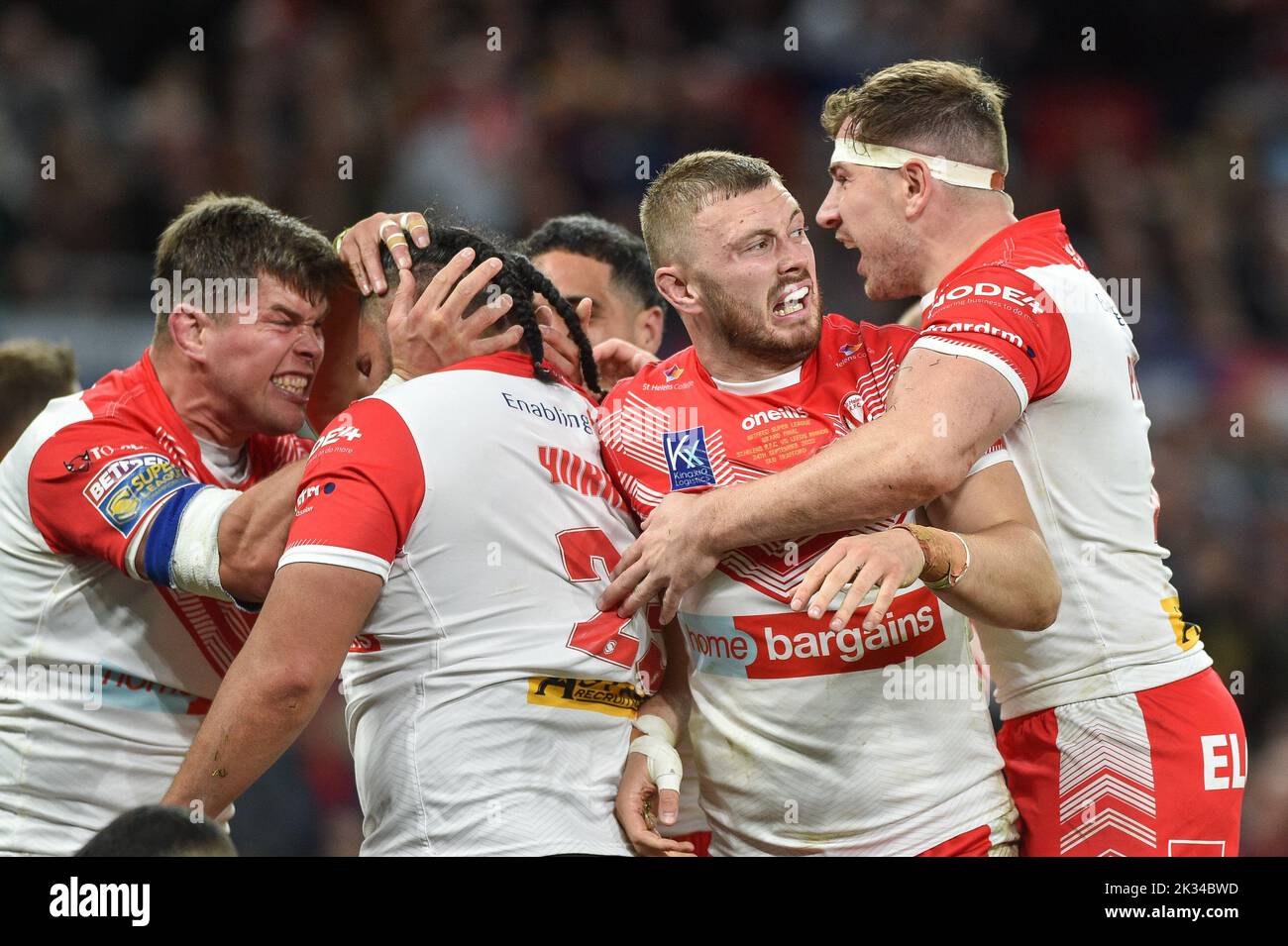 Manchester, England -24th September 2022 - Konrad Hurrell of St Helens ...