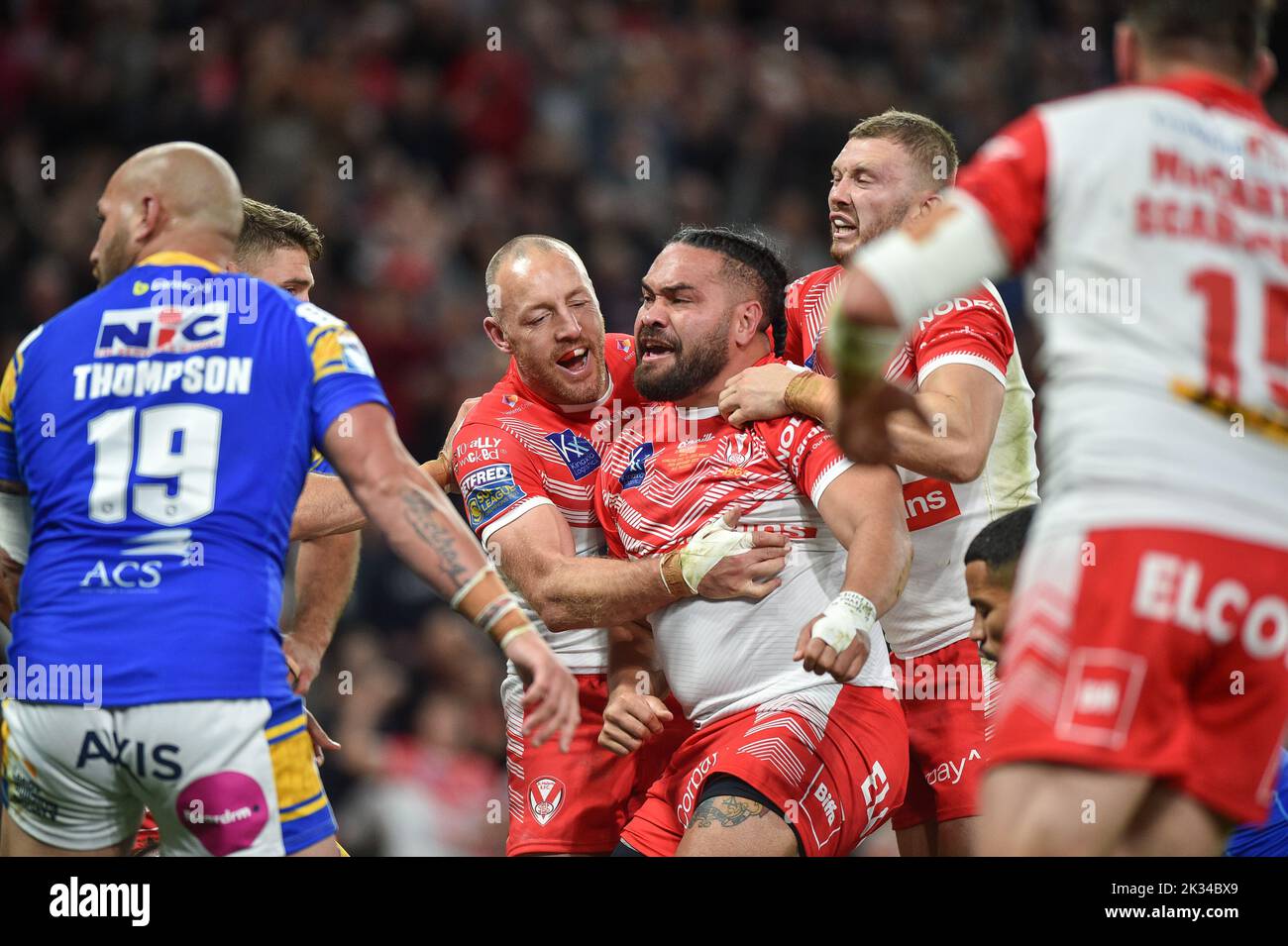 Manchester, England -24th September 2022 - Konrad Hurrell of St Helens ...
