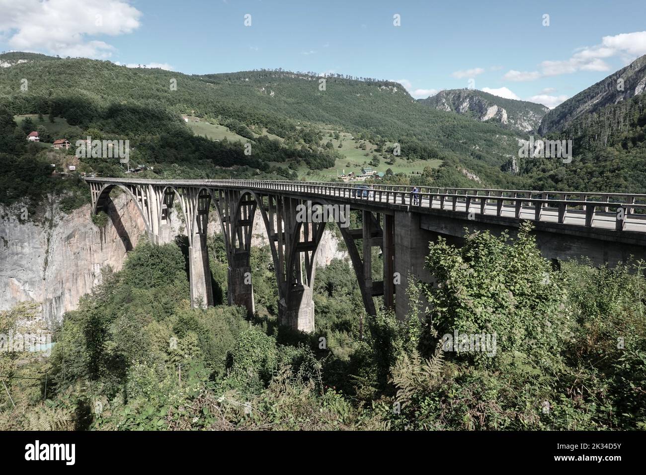 The Đurđevića Tara Bridge, Tara River Bridge, is a concrete arch bridge ...
