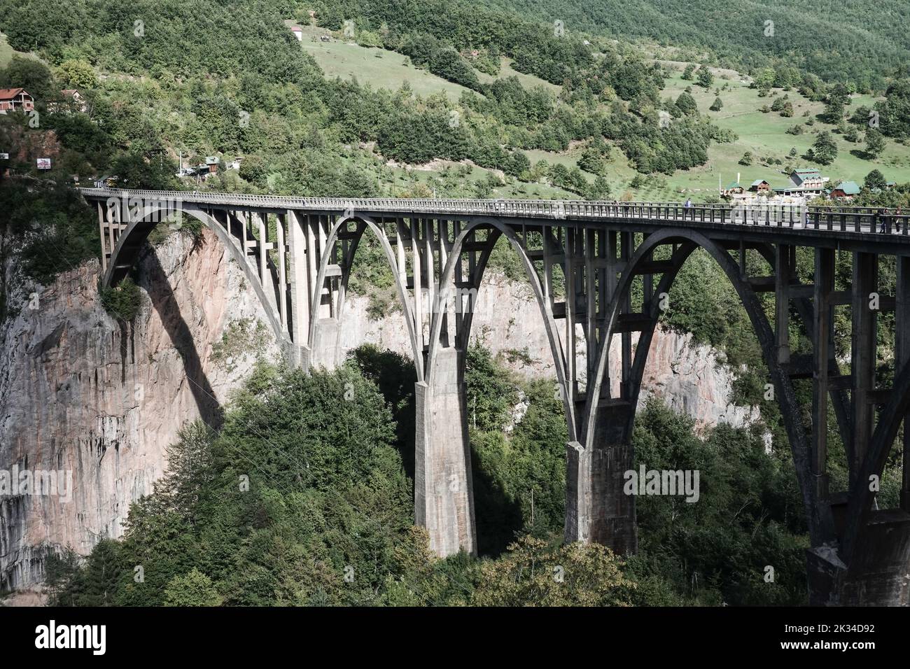 The Đurđevića Tara Bridge, Tara River Bridge, is a concrete arch bridge ...