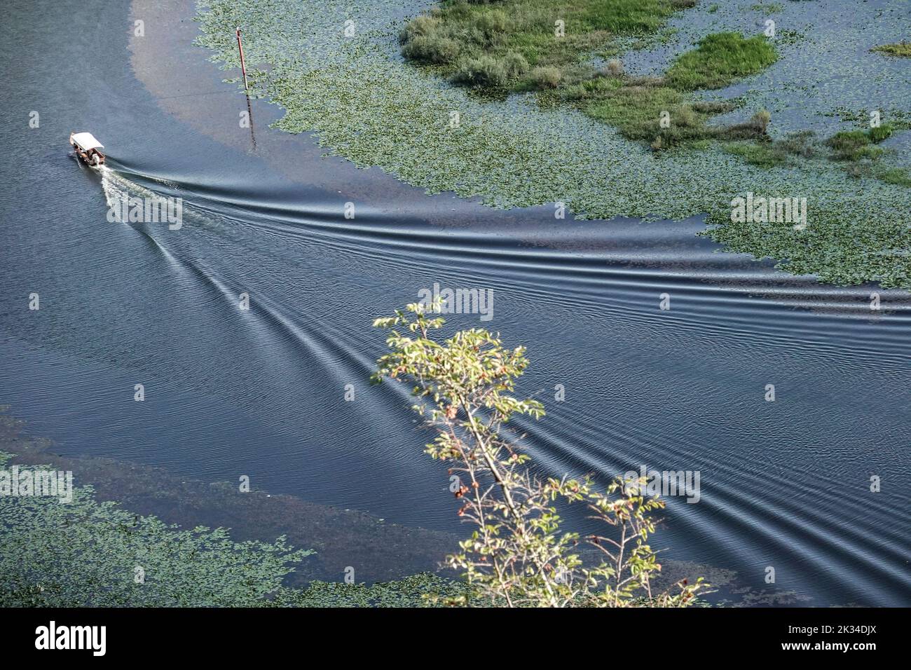 A tributary of Lake Skadar, Skadarsko jezero, also called Lake Scutari ...