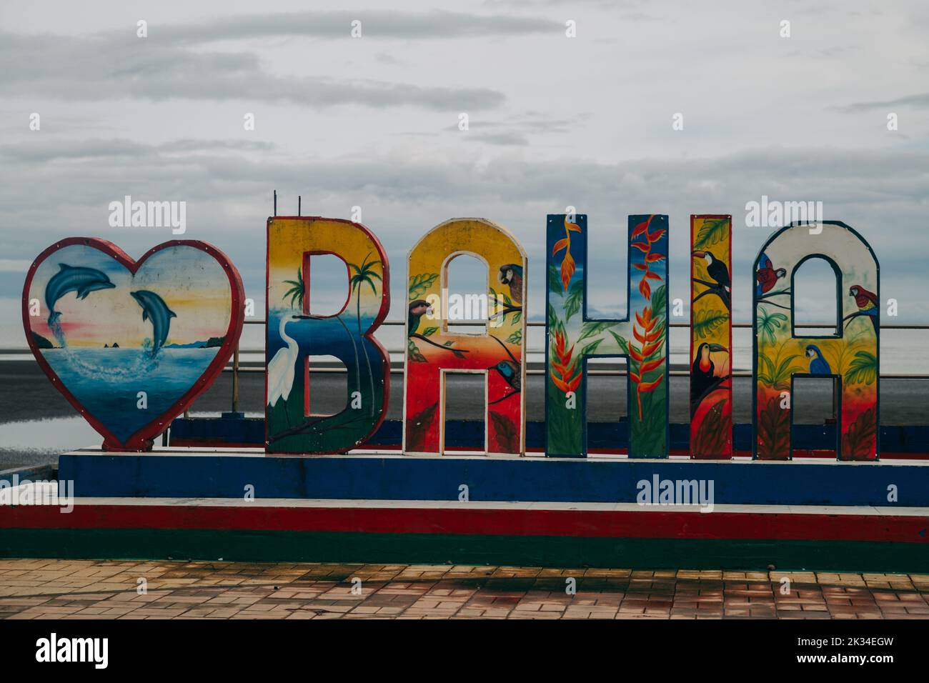 a big sign of BAHIA in Bahia Solano in Colombia Stock Photo - Alamy