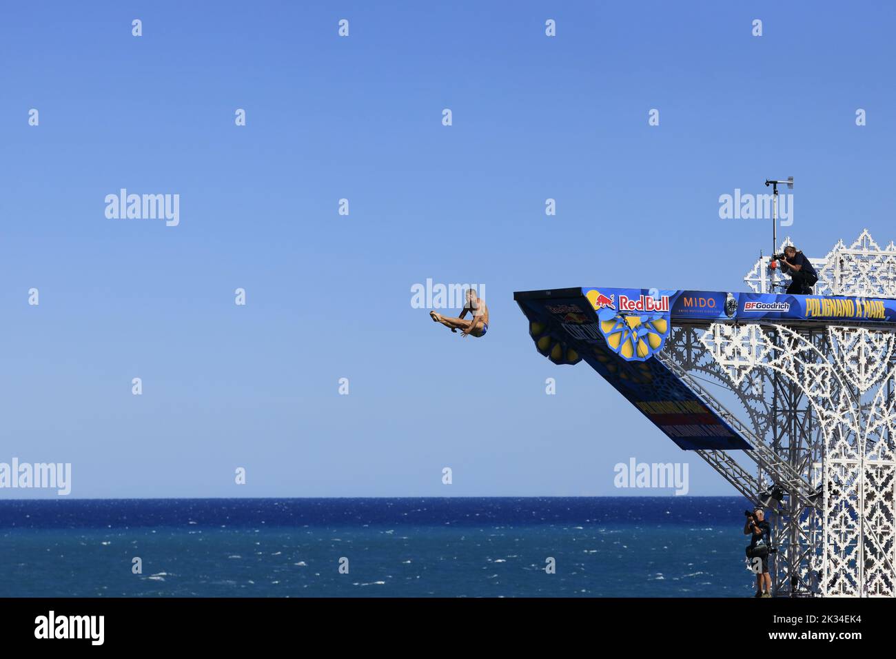 Polignano a Mare, Italy, September 18, 2022. Red Bull Cliff Diving ...