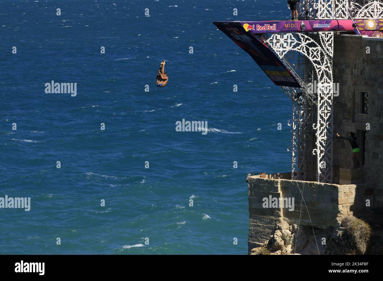 Polignano a Mare, Italy, September 18, 2022. Red Bull Cliff Diving ...