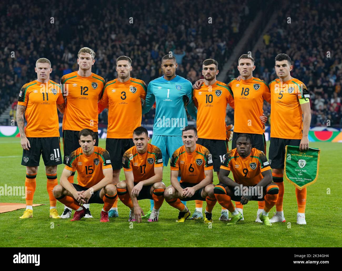 Republic of Ireland's (top, left to right) James McClean, Nathan ...