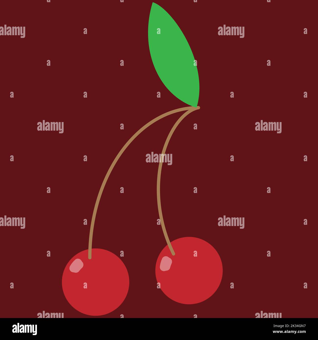Cherry minimalist drawing hi-res stock photography and images - Alamy