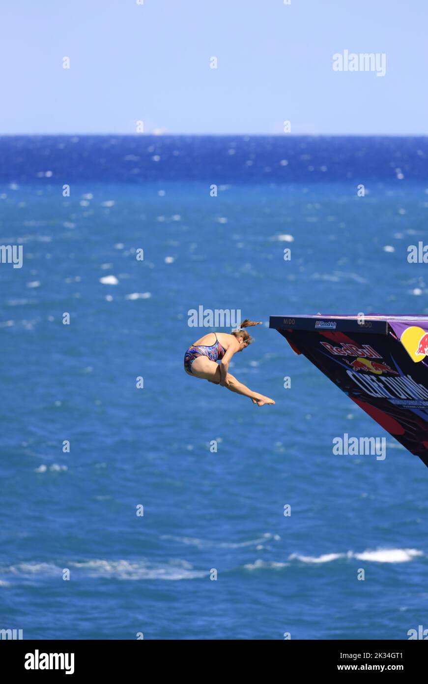 Polignano a Mare, Italy, September 18, 2022. Red Bull Cliff Diving ...