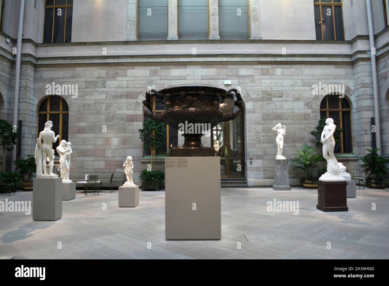 Stockholm, Sweden, September 2022: Various statues displayed at the ...