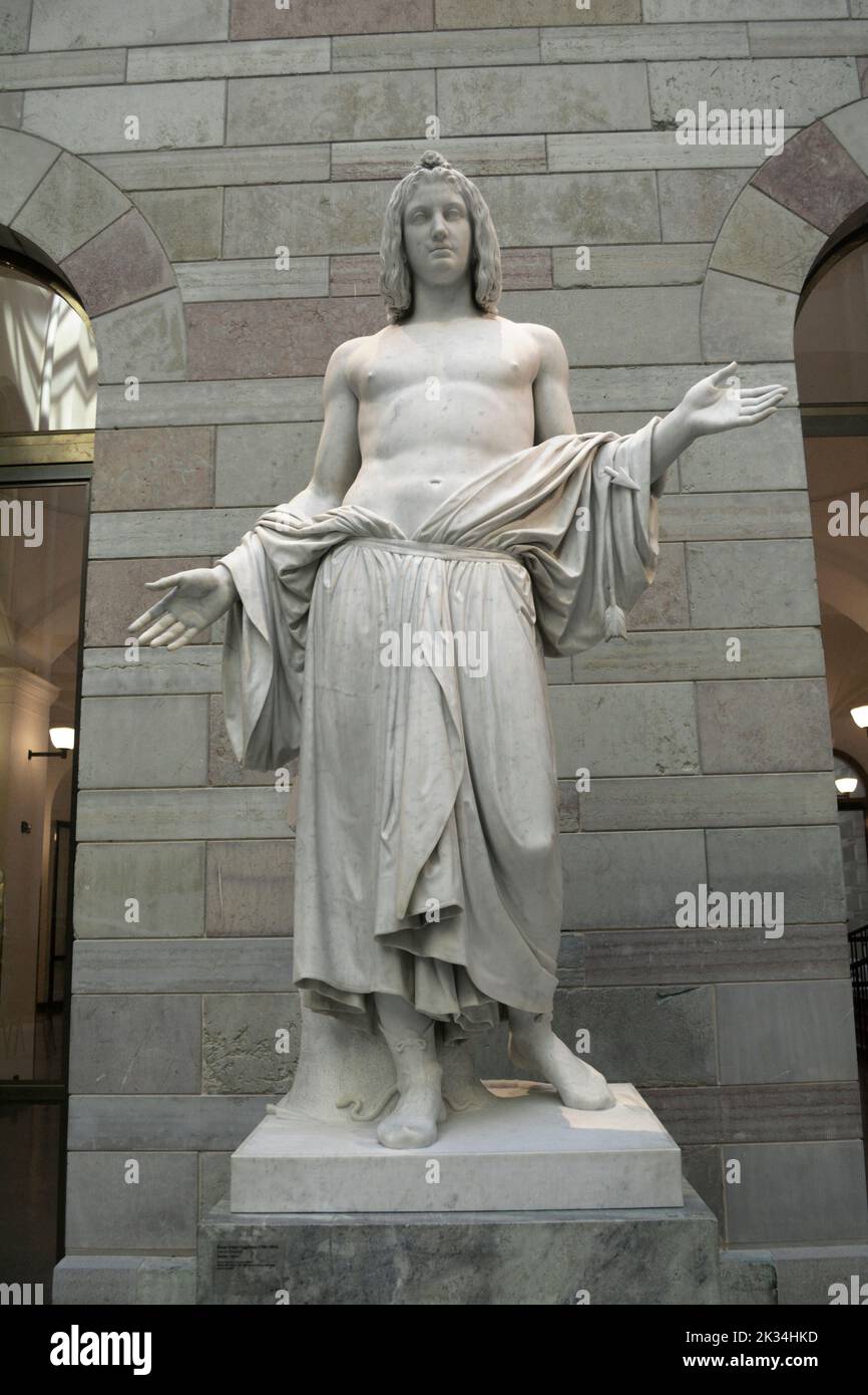 Stockholm, Sweden, September 2022: Various statues displayed at the ...