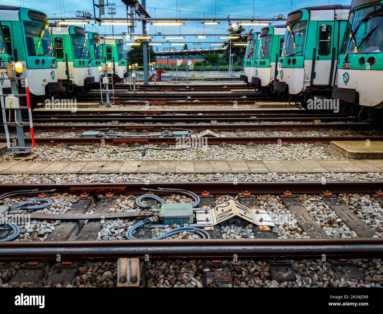 French RATP subways at the end of the line Stock Photo - Alamy
