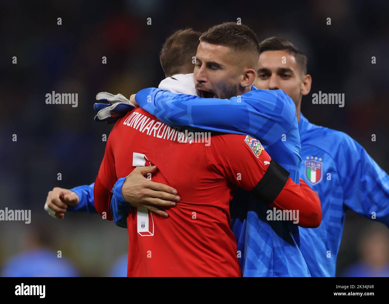 Milan, Italy, 23rd September 2022. Gianluigi Donnarumma of Italy is ...