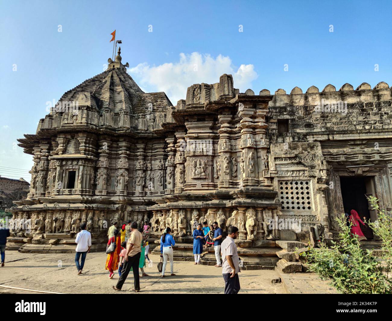 A Low Angle Exterior View Of Ancient Kopeshwar Mahadev Temple With