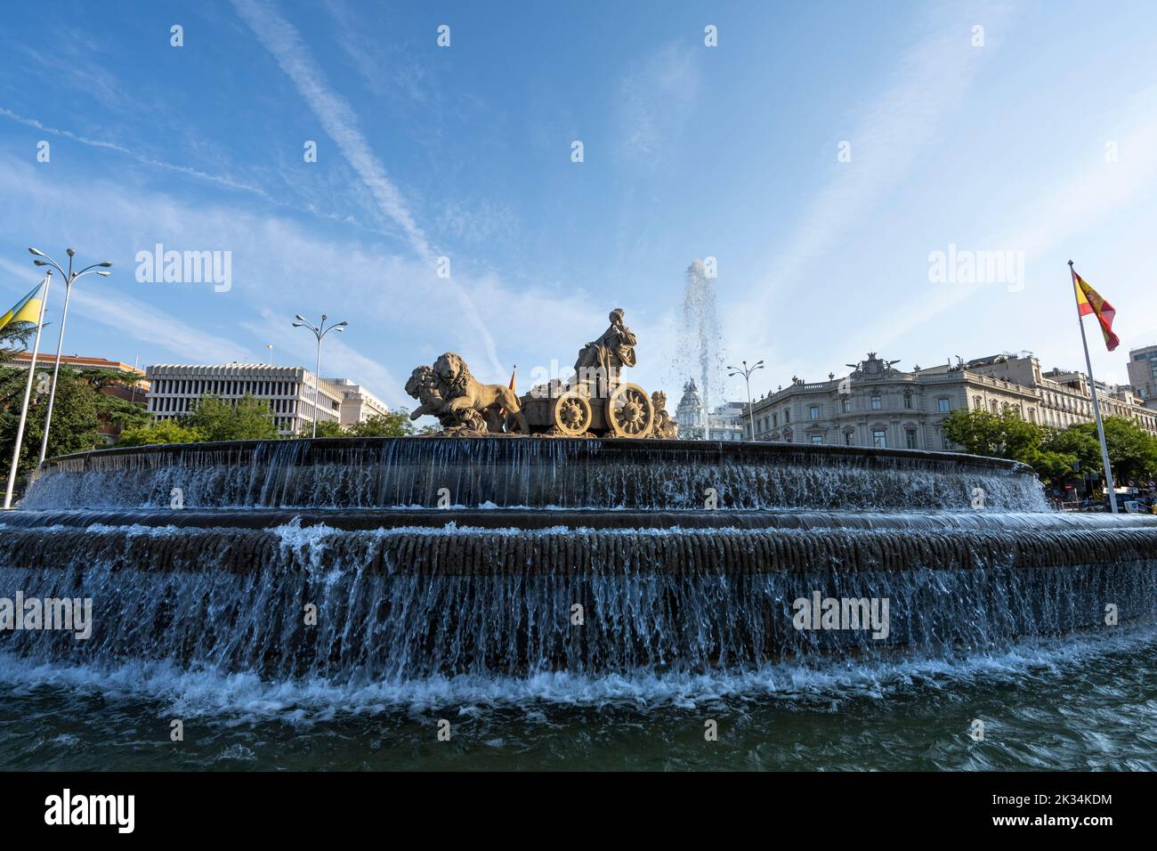 Madrid, Spain, September 2022. the view of the Cibeles fountain in the ...