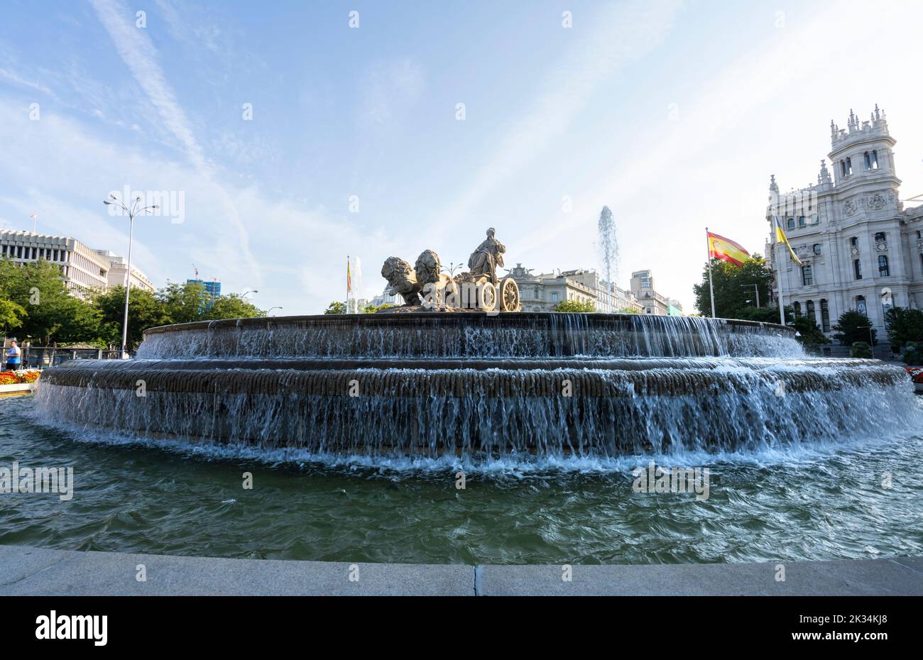 Madrid, Spain, September 2022. the view of the Cibeles fountain in the ...