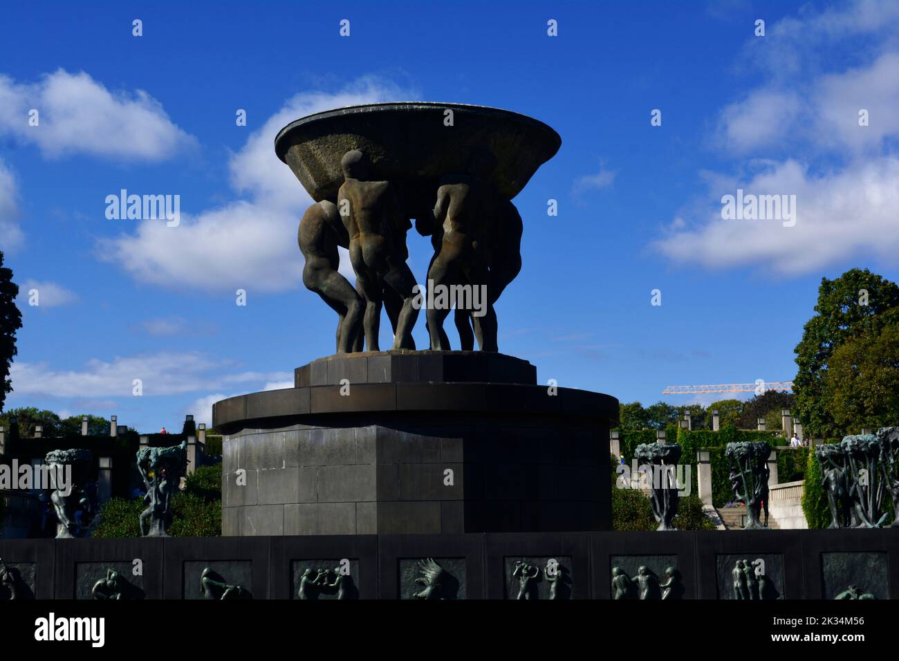 Oslo, Norway, September 2022: Frogner Park, a park filled with ...