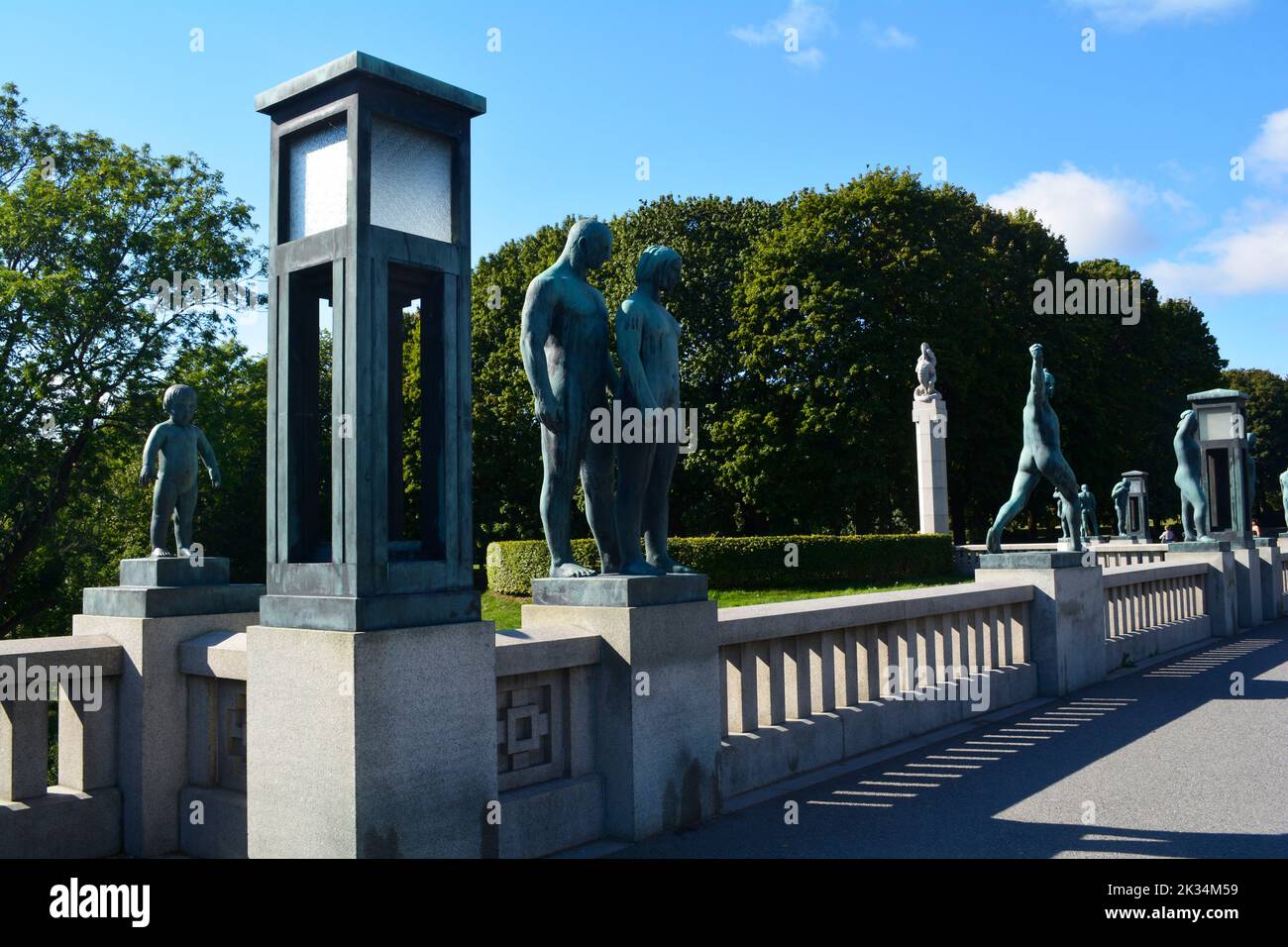 Oslo, Norway, September 2022: Frogner Park, a park filled with ...