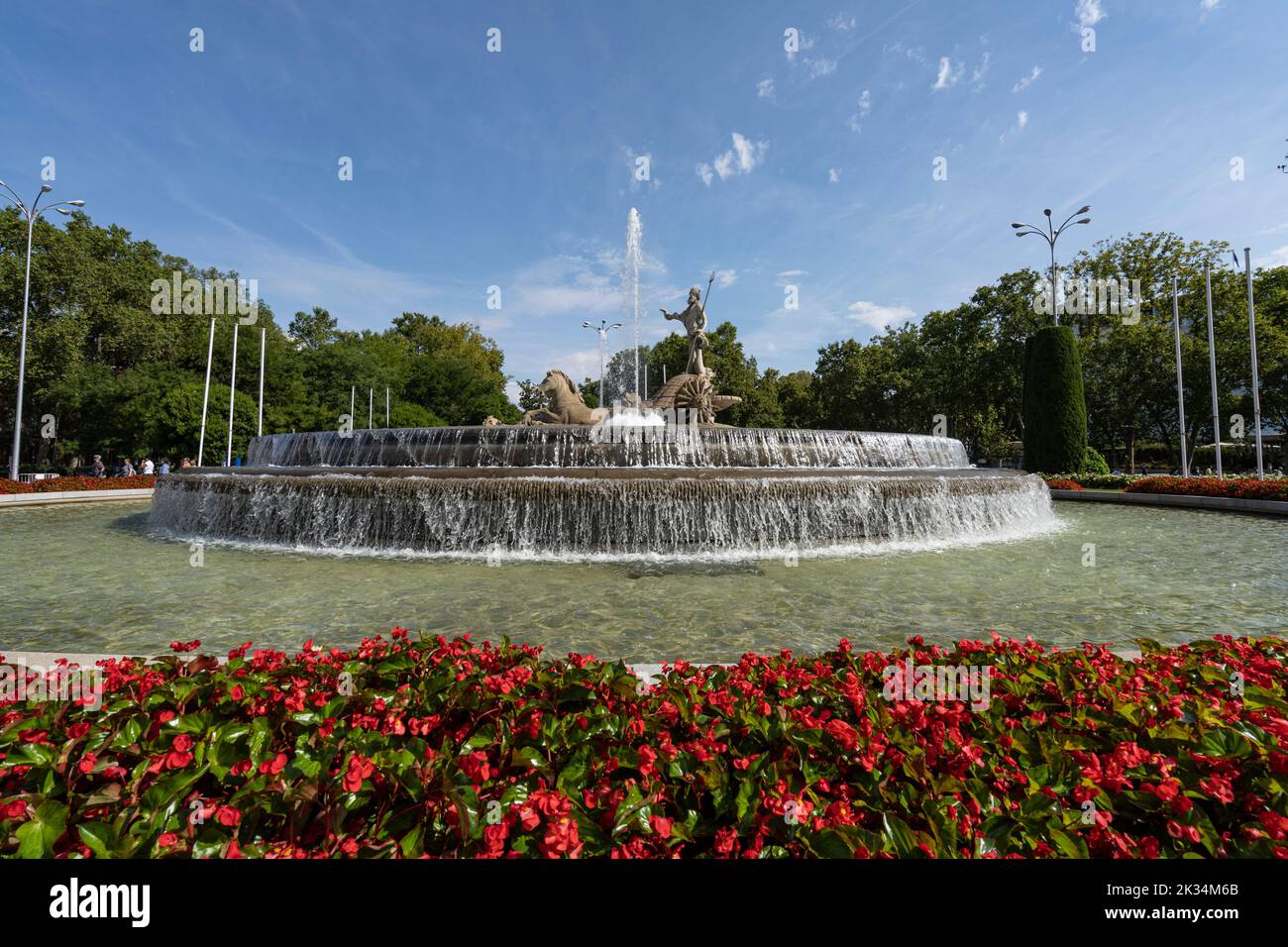 Madrid, Spain, September 2022. the view of the Cibeles fountain in the ...