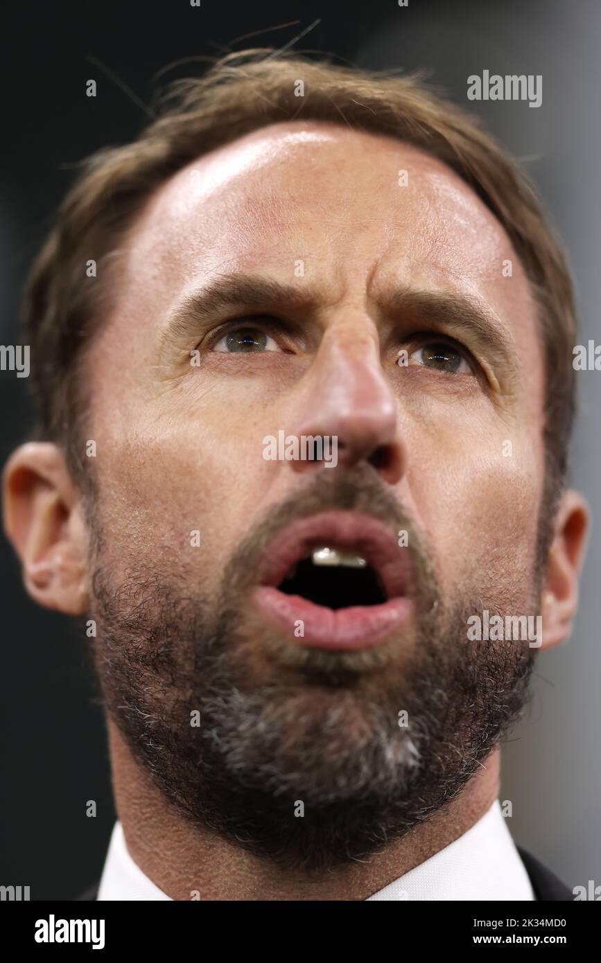 Milan, Italy, 23rd September 2022. Gareth Southgate Head coach of ...