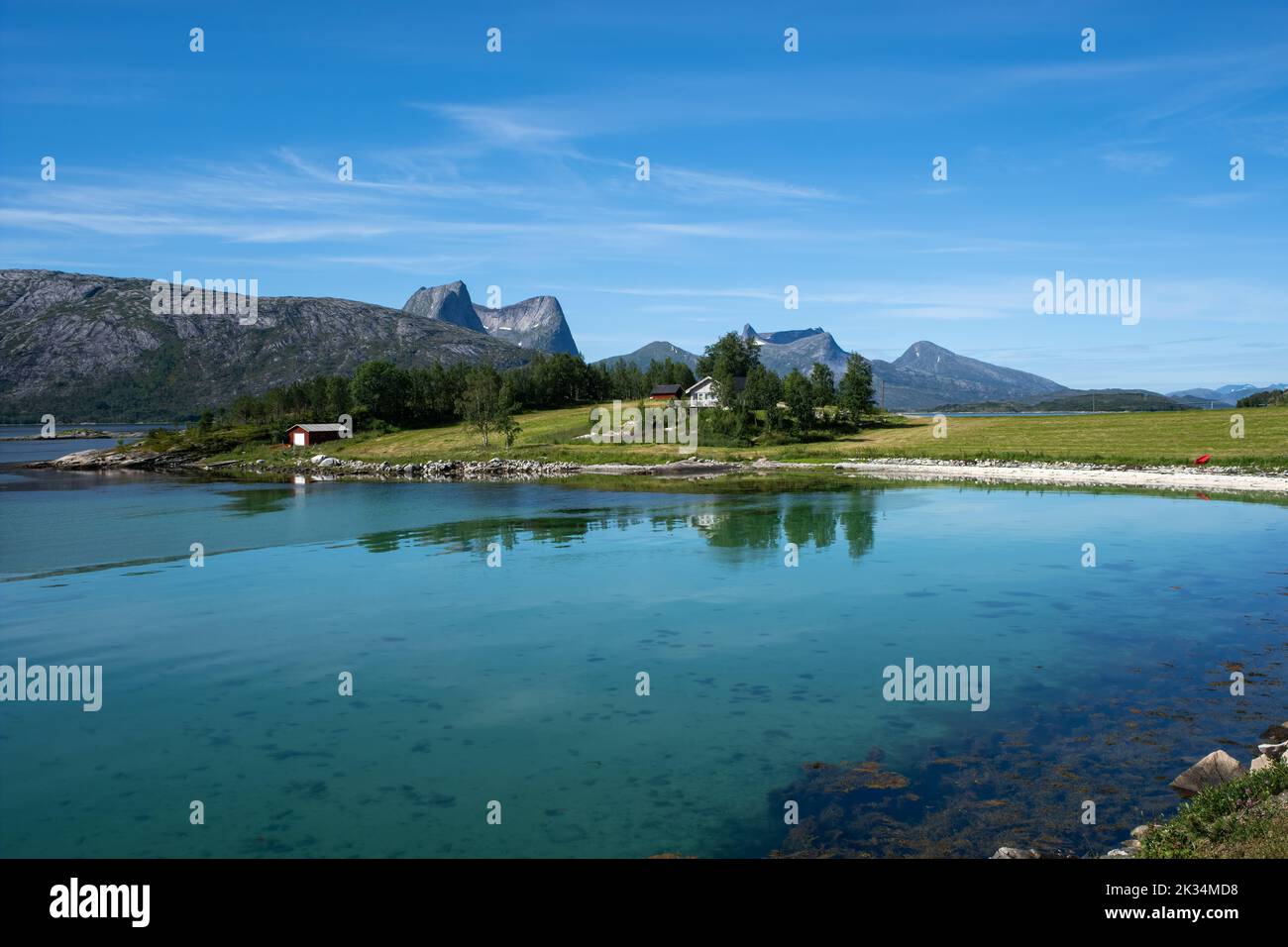Wonderful landscapes in Norway. Nordland. Beautiful scenery of ...