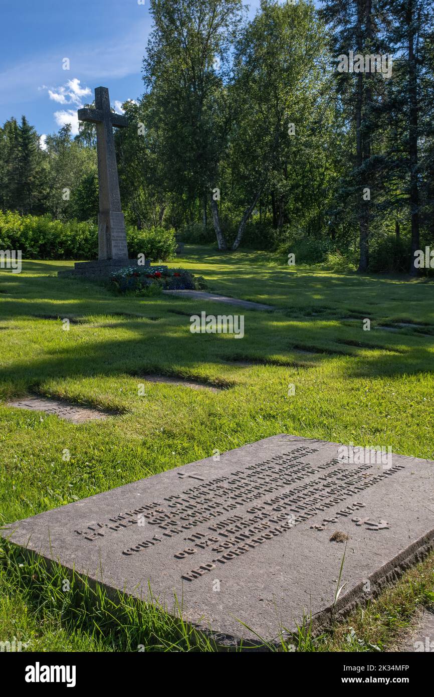 Narvik, Norway - July 12, 2022: Narvik City Cemetery. German, french ... Narvik, Norway - July 12, 2022: Narvik City Cemetery. German, french ...