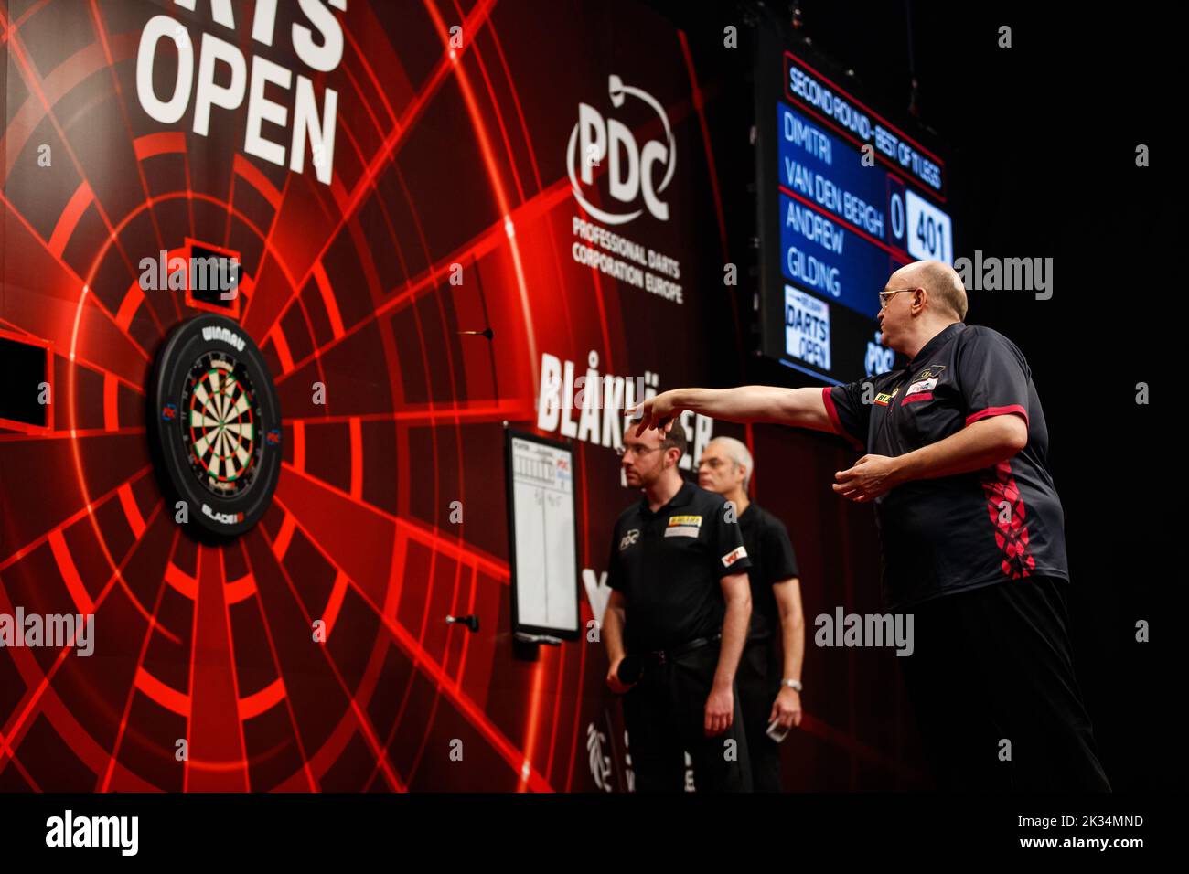 English Andrew Gilding pictured in action during the second day of the ...