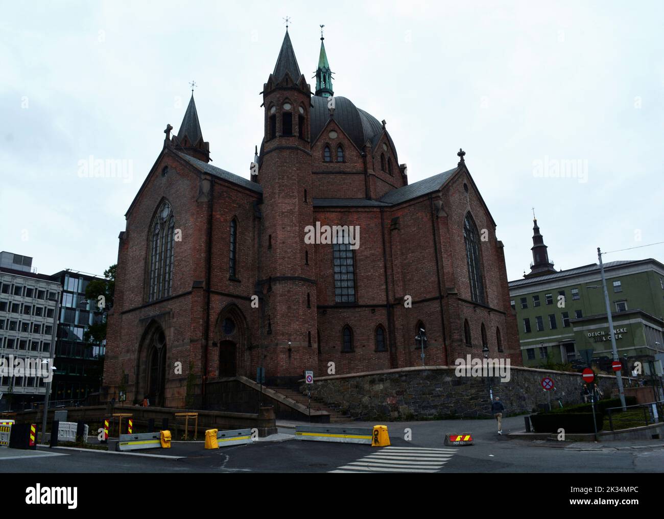 Oslo, Norway, September 2022: Exterior of the beautiful Trinity Church ...