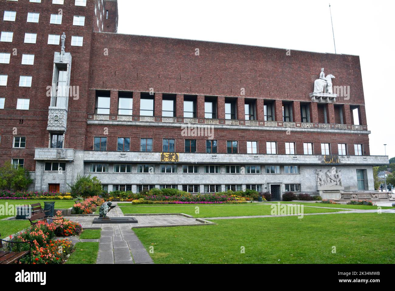 Oslo, Norway, September 2022: Crown Princess Märtha's Square park with ...