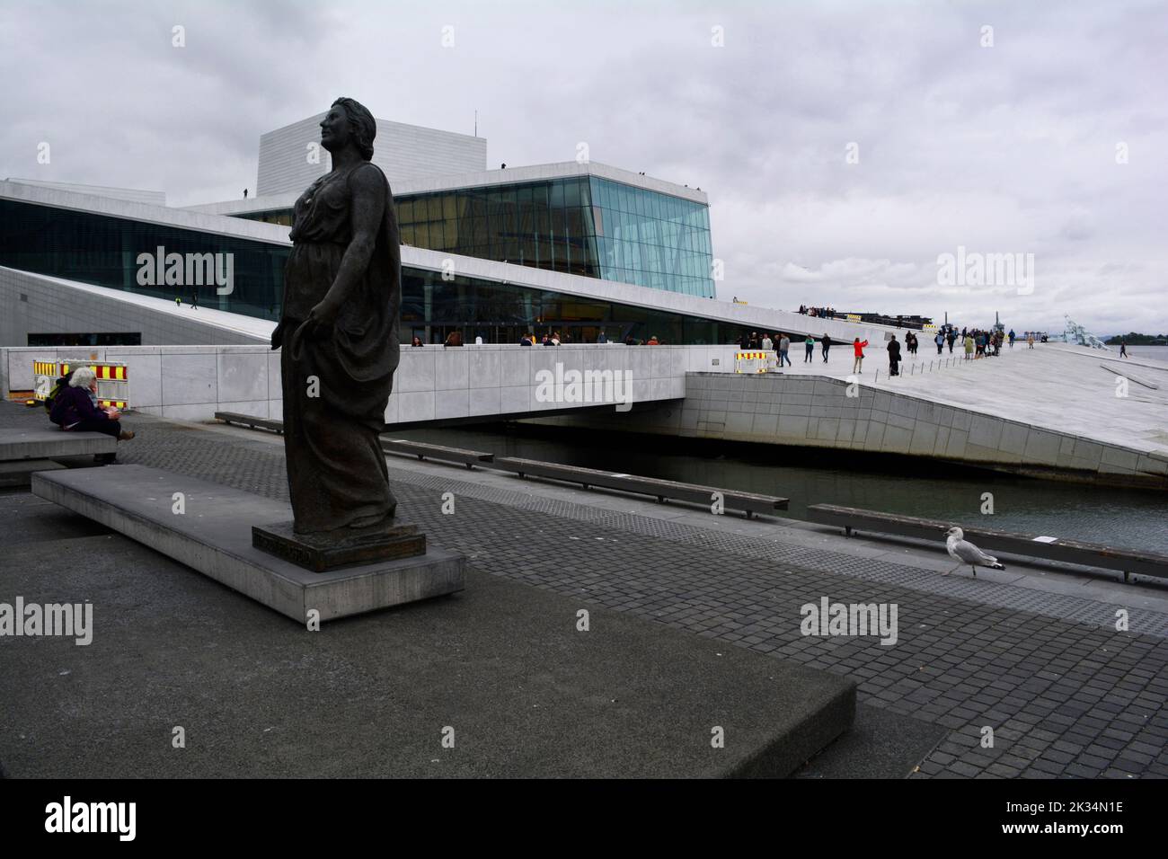 Oslo, Norway, September 2022: Exterior view of the modern Oslo Opera ...