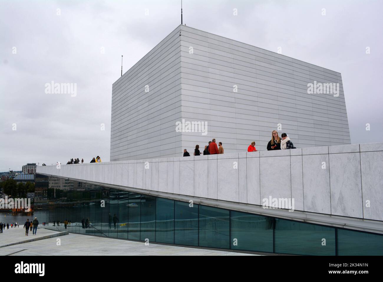 Oslo, Norway, September 2022: Exterior view of the modern Oslo Opera ...