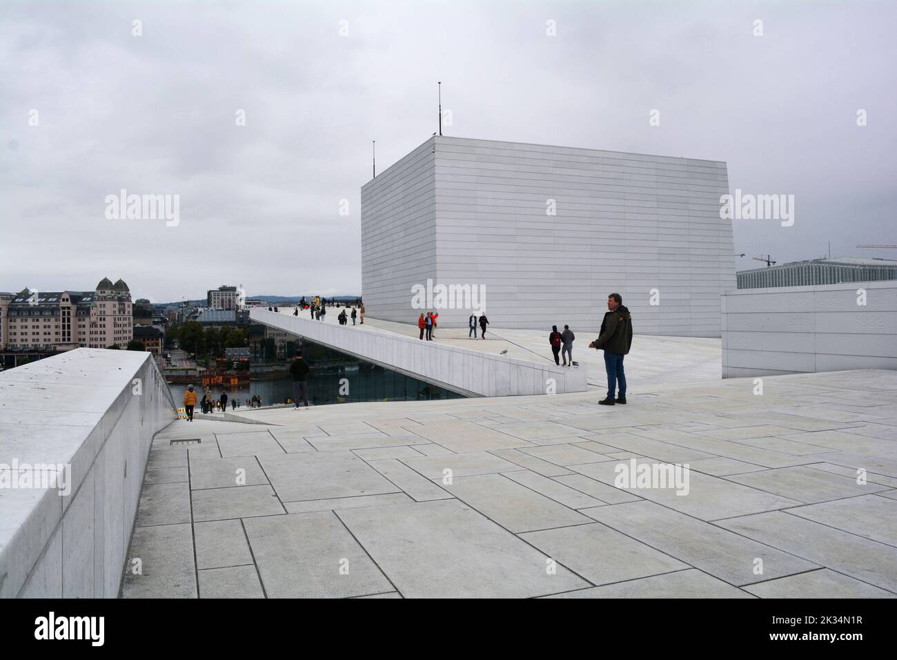 Oslo, Norway, September 2022: Exterior view of the modern Oslo Opera ...