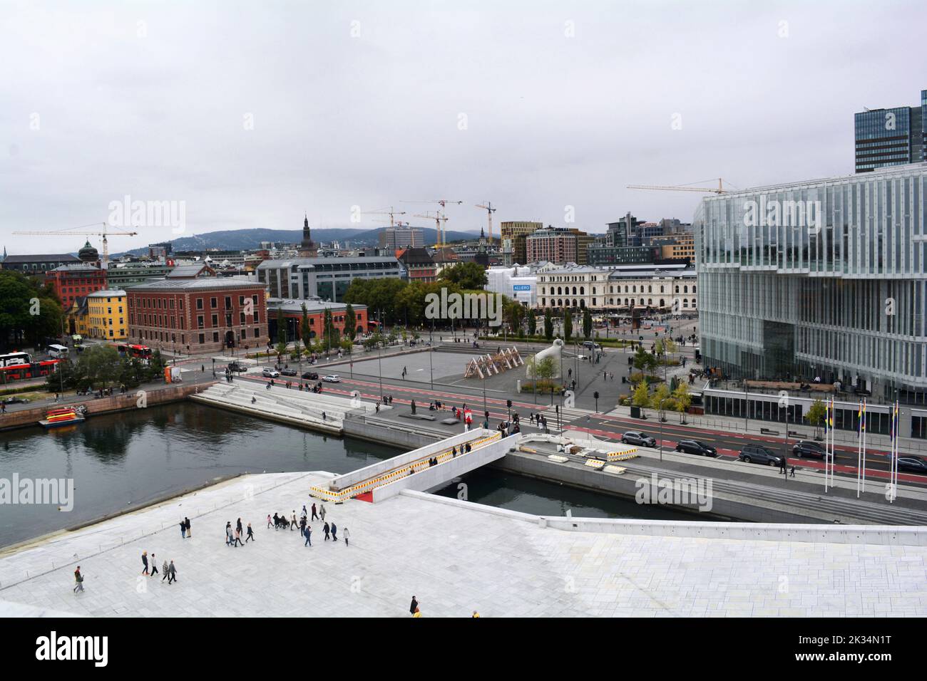 Oslo, Norway, September 2022: City view as seen from the modern Oslo ...