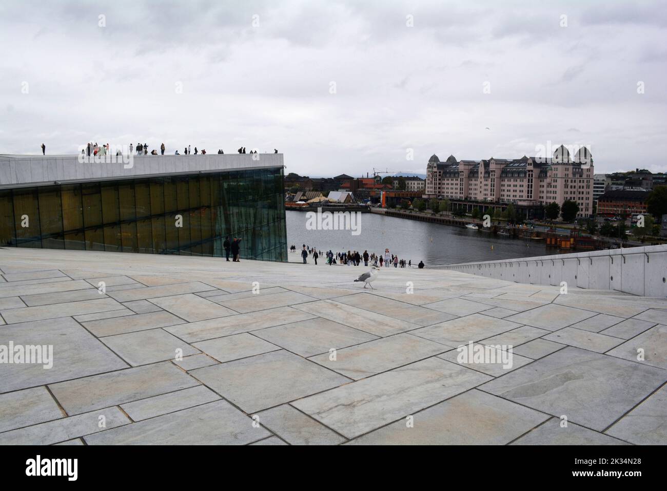 Oslo, Norway, September 2022: Exterior view of the modern Oslo Opera ...