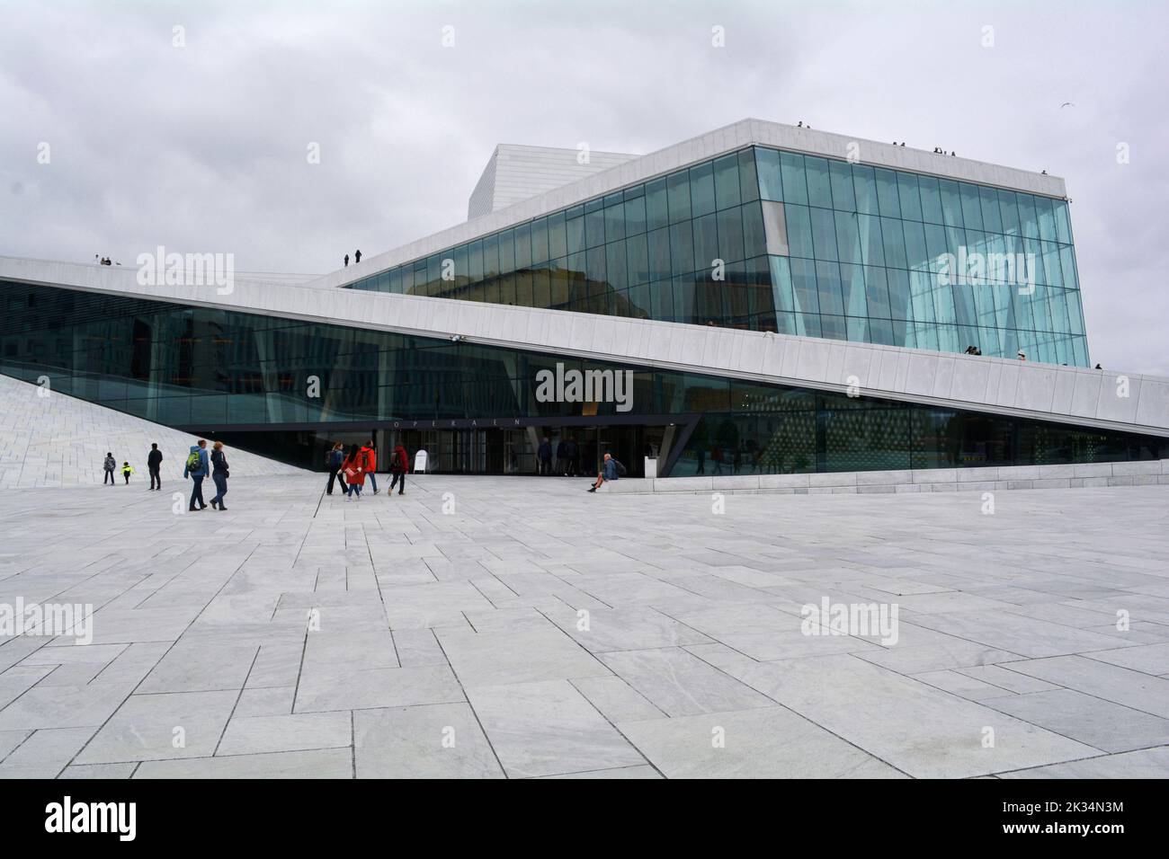 Oslo, Norway, September 2022: Exterior view of the modern Oslo Opera ...