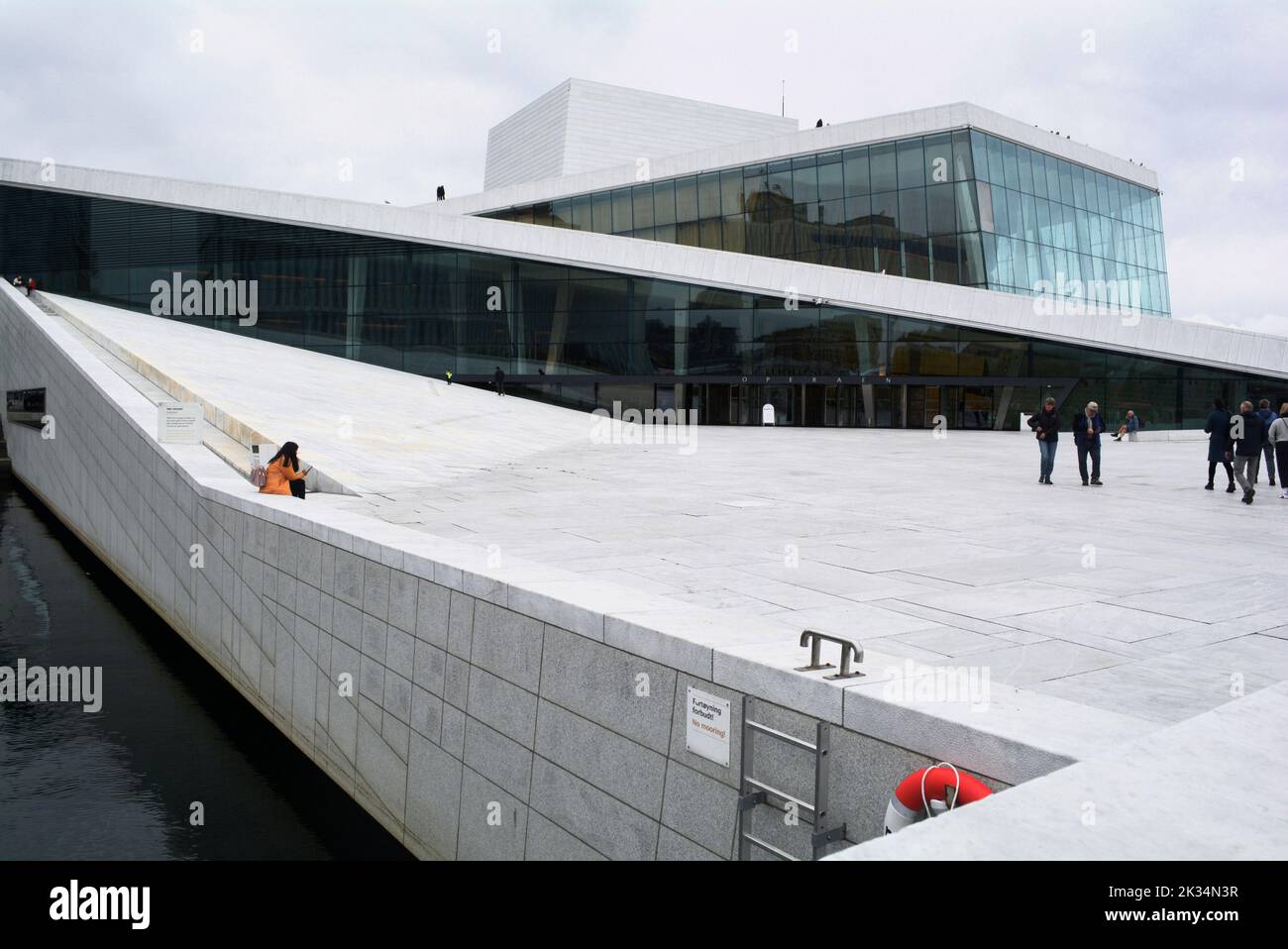 Oslo, Norway, September 2022: Exterior view of the modern Oslo Opera ...
