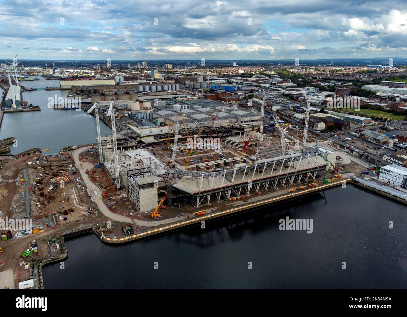 Work continues on the construction of Everton Football Club's new ...