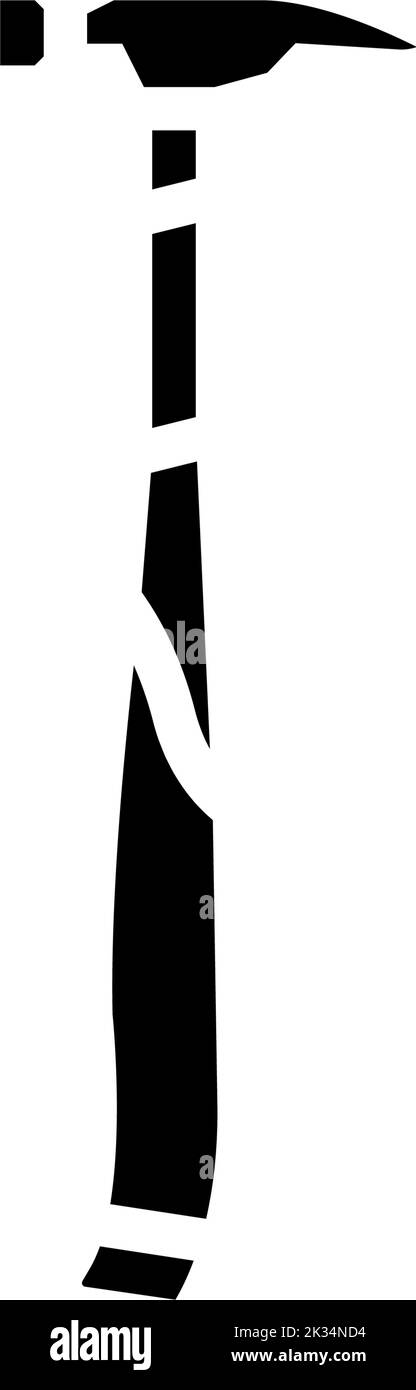 framing hammer tool glyph icon vector illustration Stock Vector Image ...