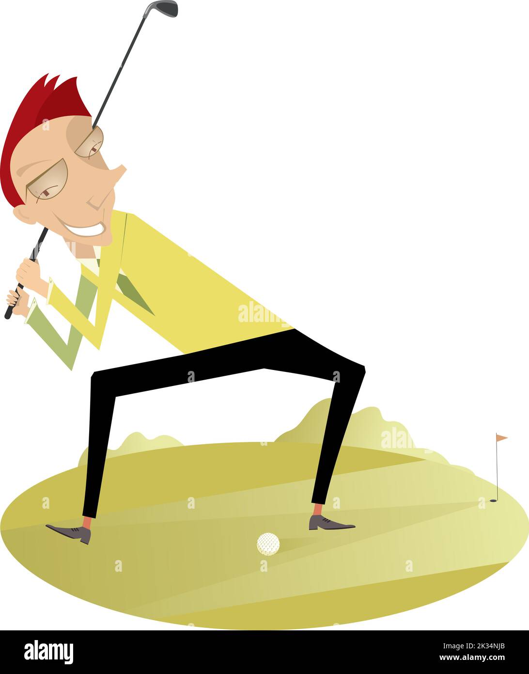 Cartoon white golf ball smiling hi-res stock photography and images - Alamy