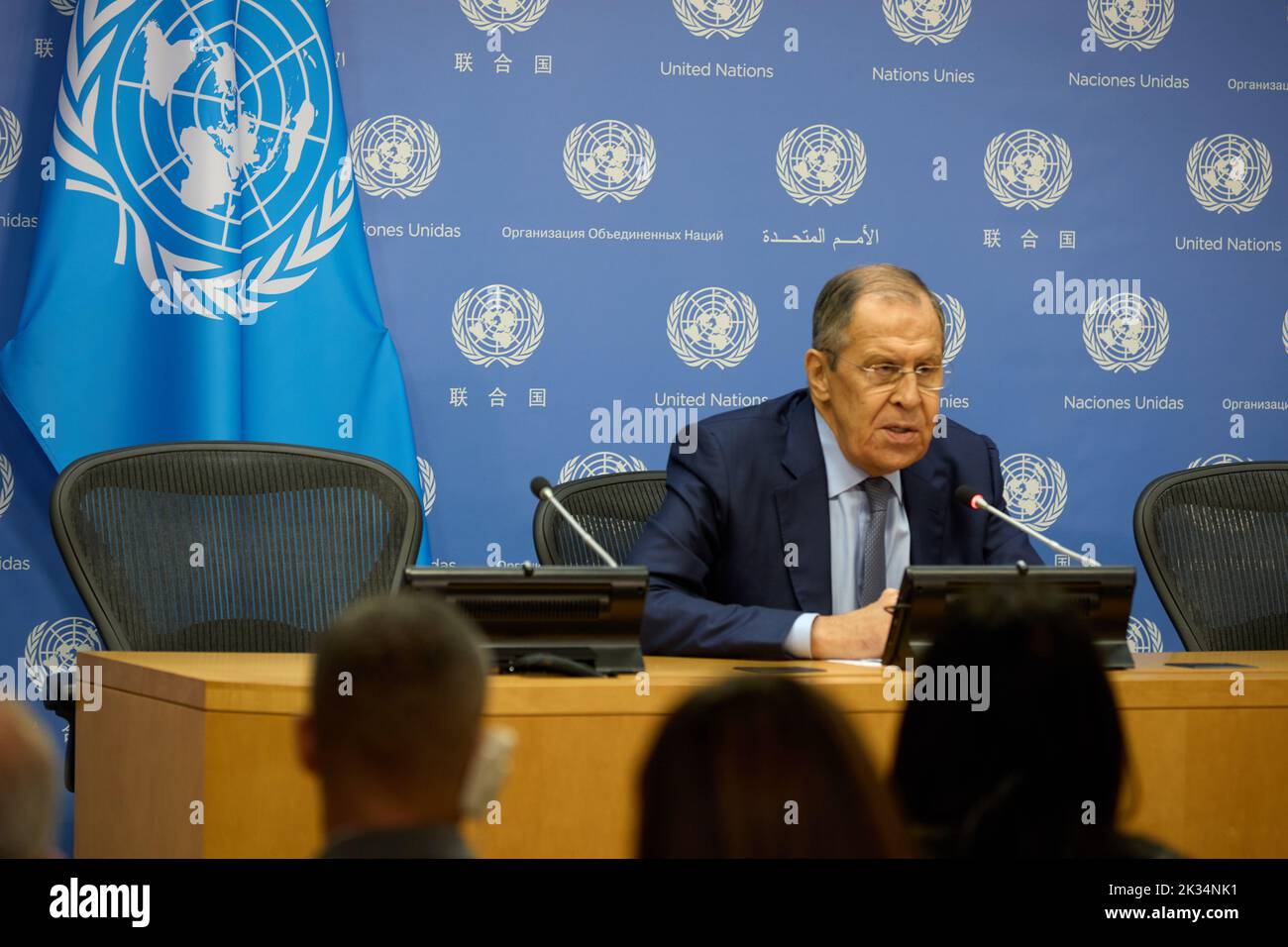 New York, NY, USA. 24th Sep, 2022. His Excellency Sergey Lavrov.Minister for Foreign Affairs of ...