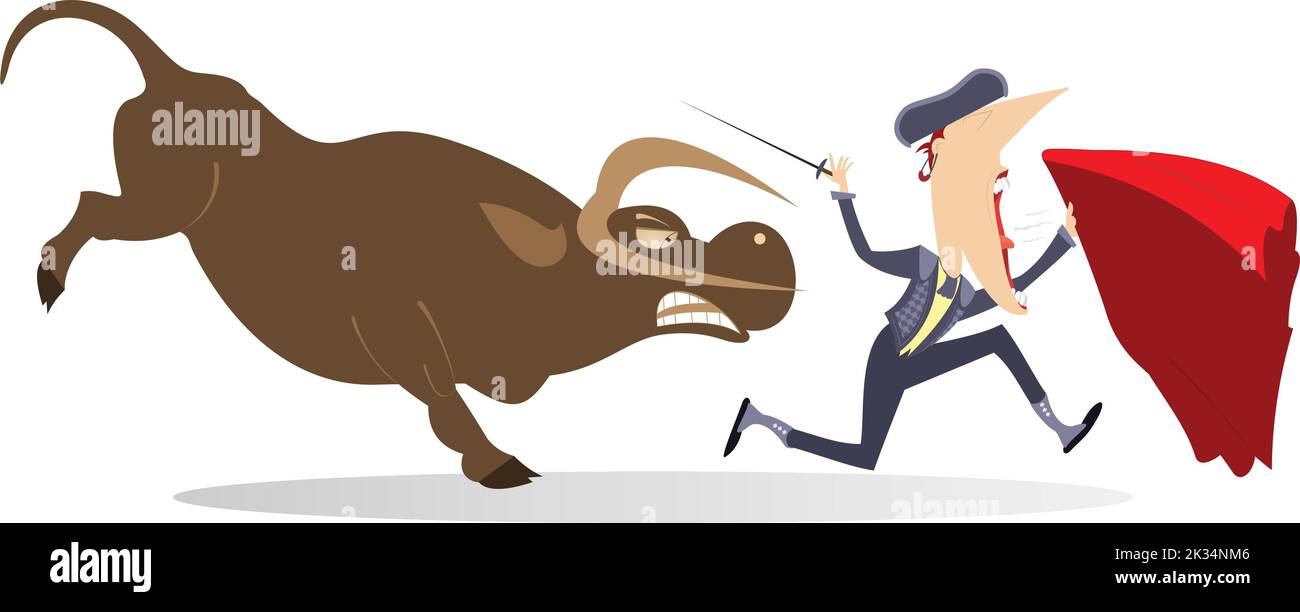 Horizontal bullfighter bullfight matador Stock Vector Images - Alamy