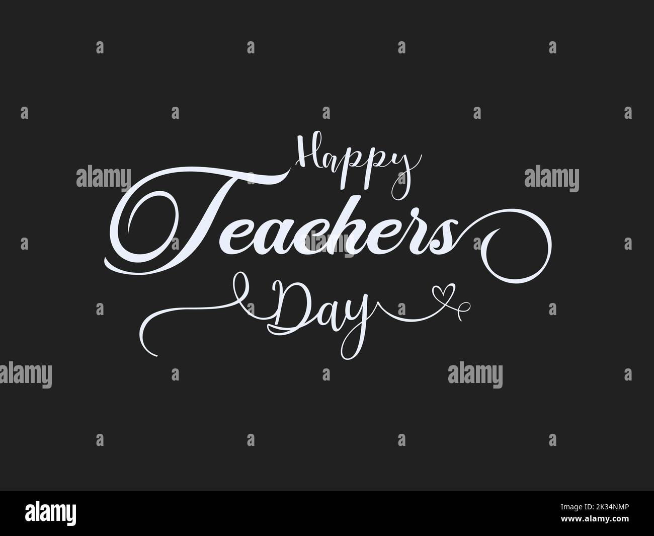 Calligraphy letter design concept of Happy teachers day. celebration ...